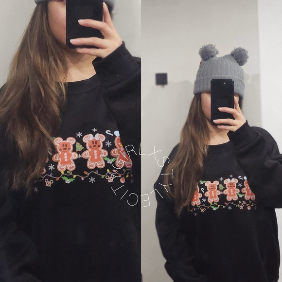 Tops | New Gingerbread Mickey And Friends Winter Sweater Size Xl | Poshmark
